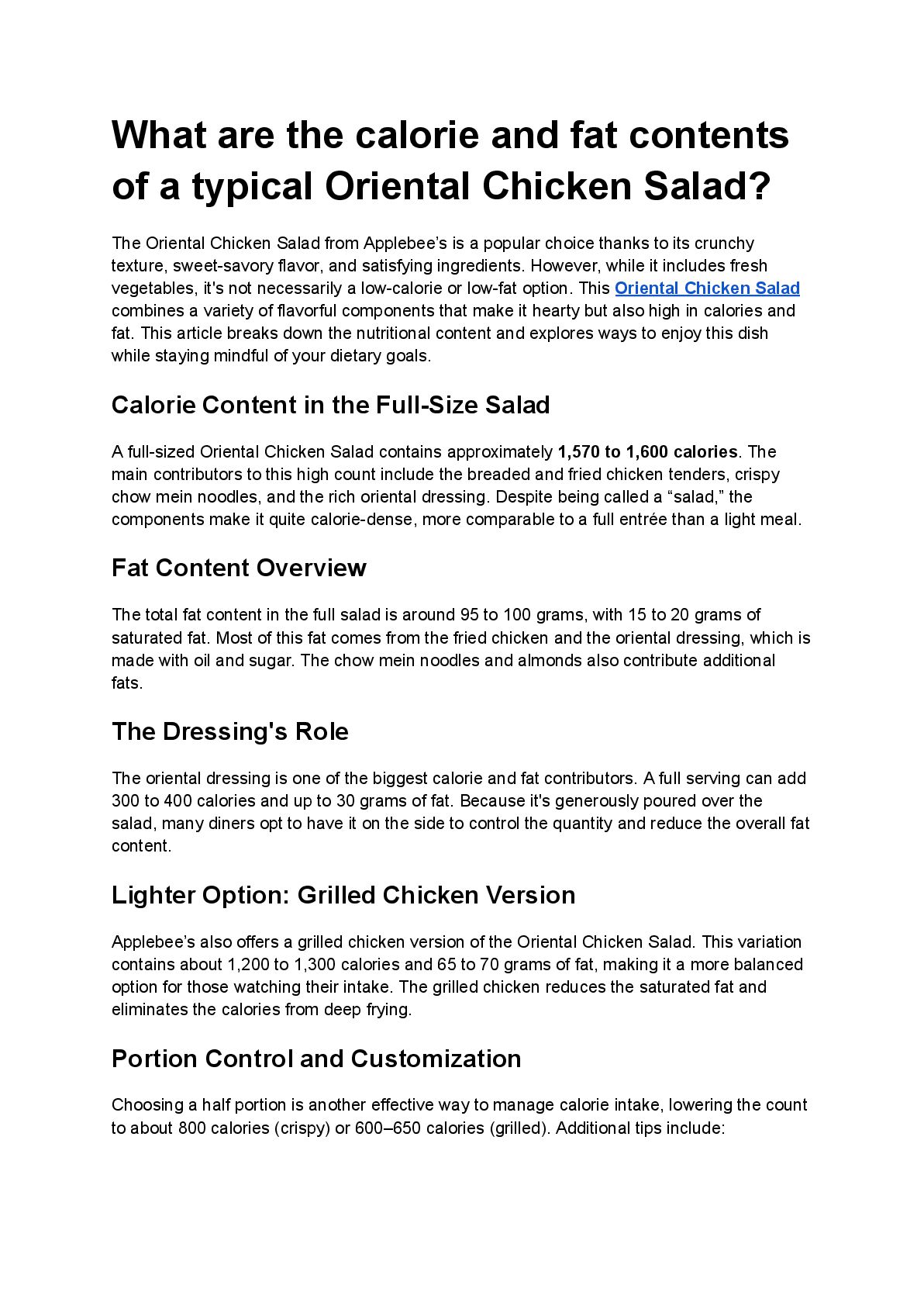 What_are_the_calorie_and_fat_contents_of_a_typical_Oriental_Chicken_Salad.pdf - Speaker Deck