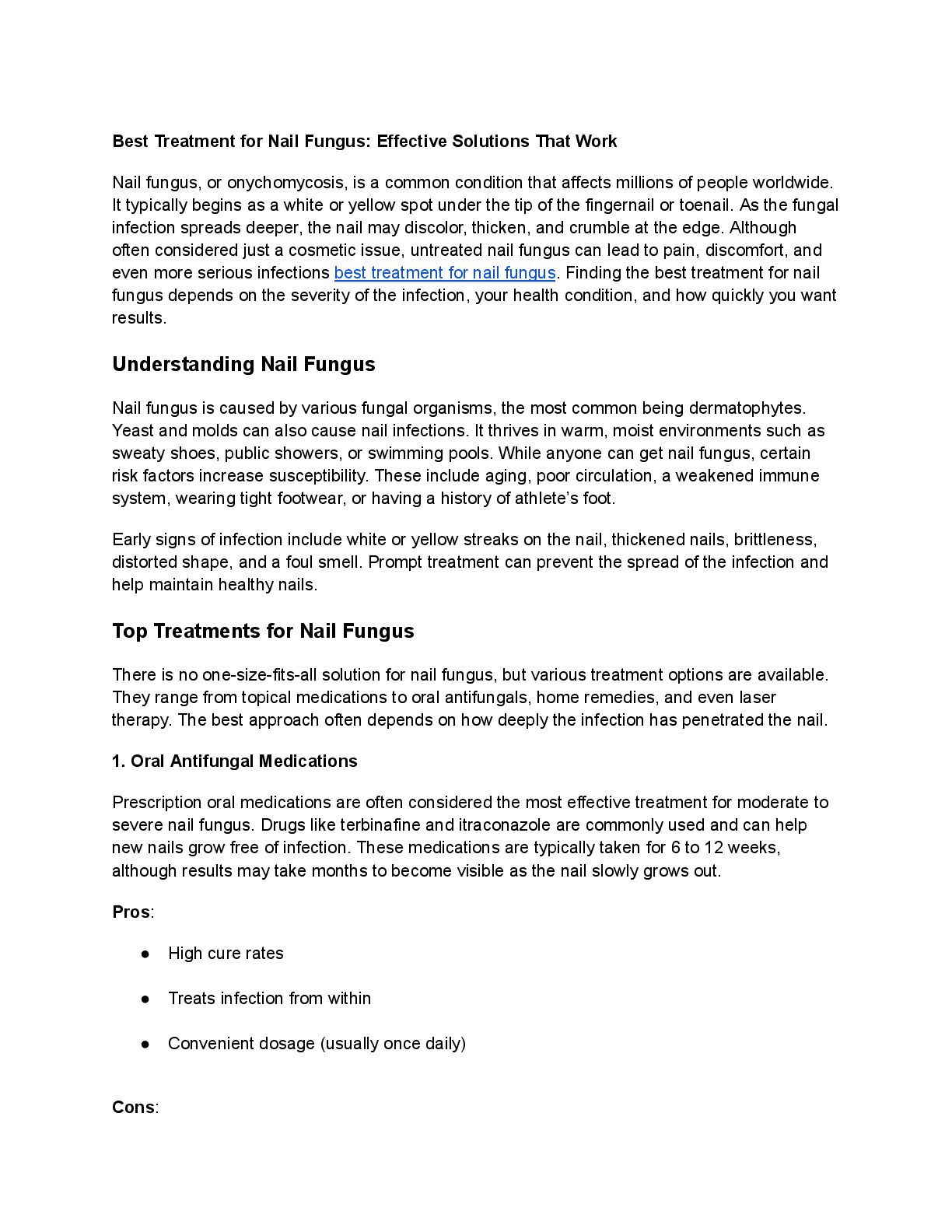 best treatment for nail fungus - Speaker Deck