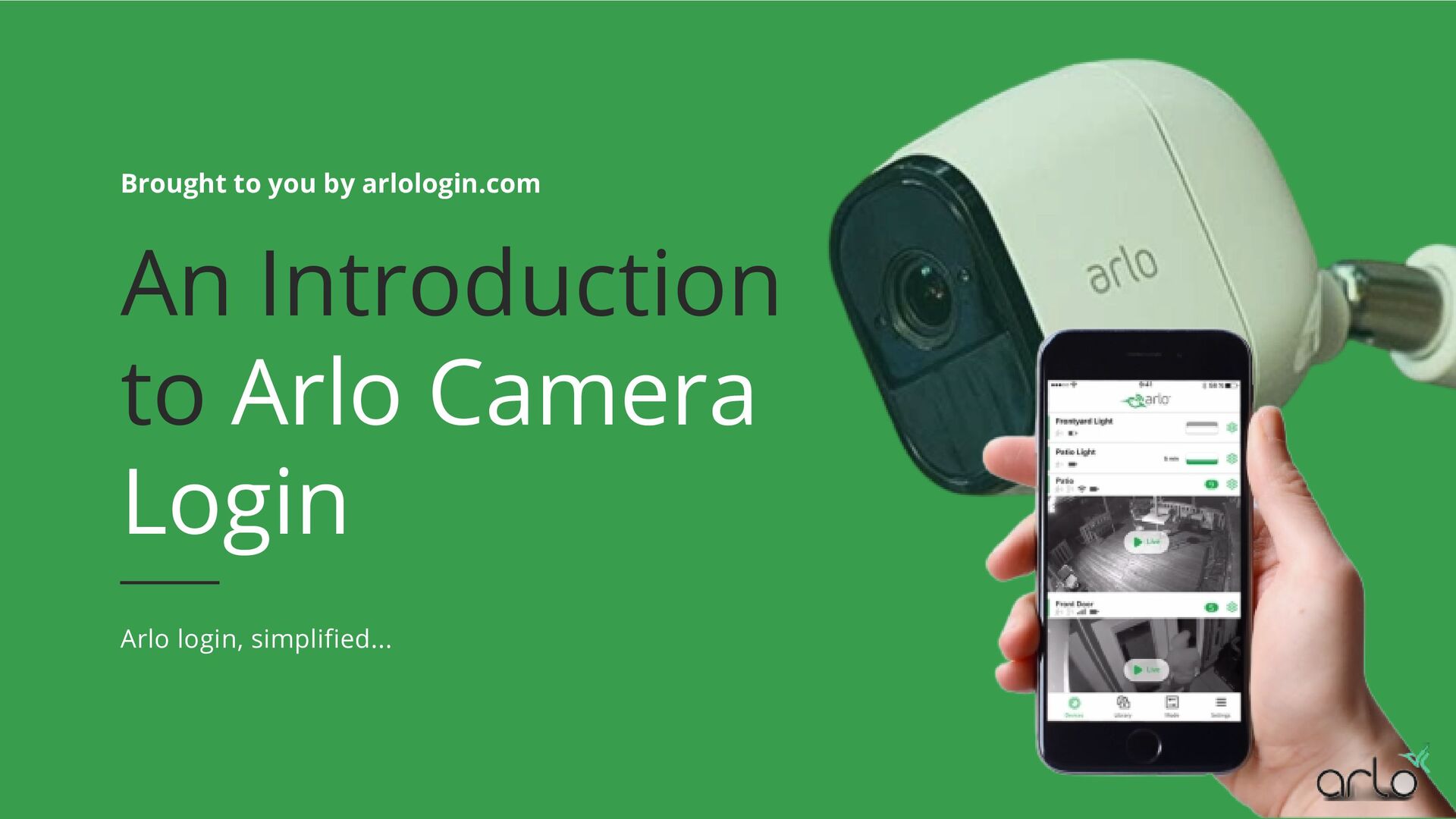 Using Arlo App and web interface for Arlo login - Speaker Deck