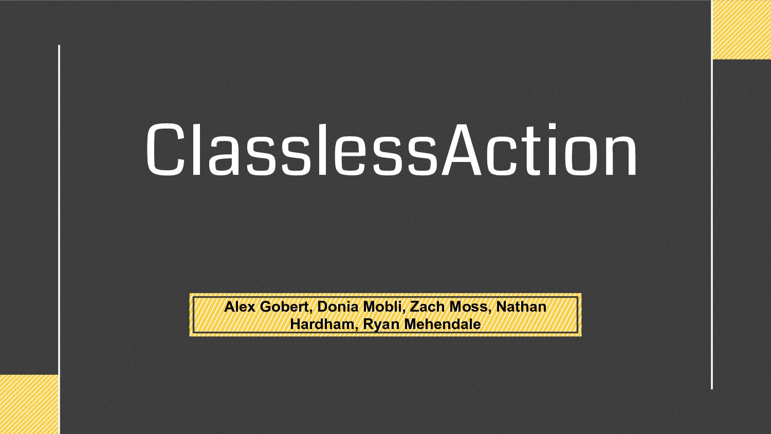 Classless Action - Speaker Deck