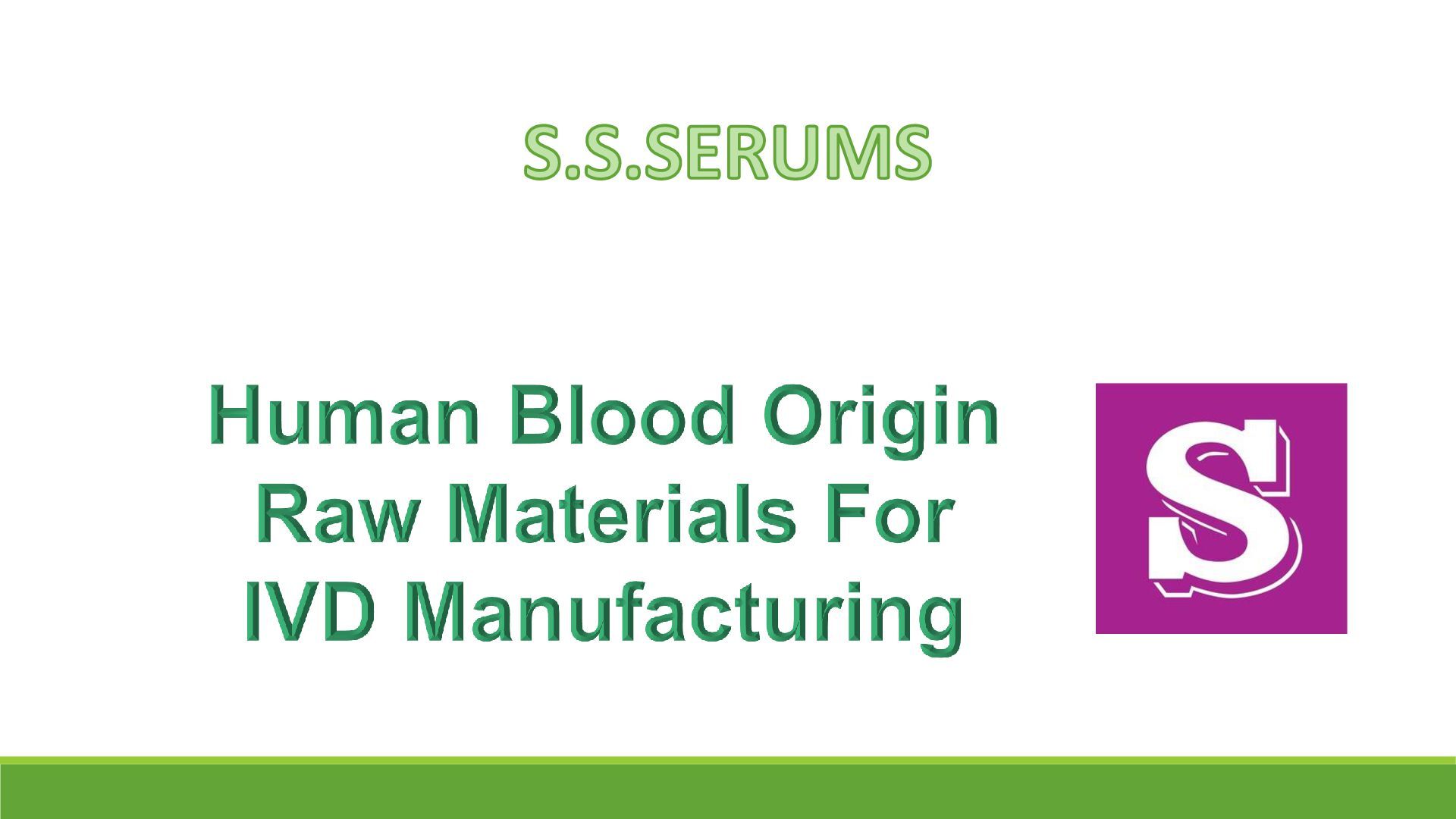 Human blood origin raw materials for IVD manufacturing - Speaker Deck