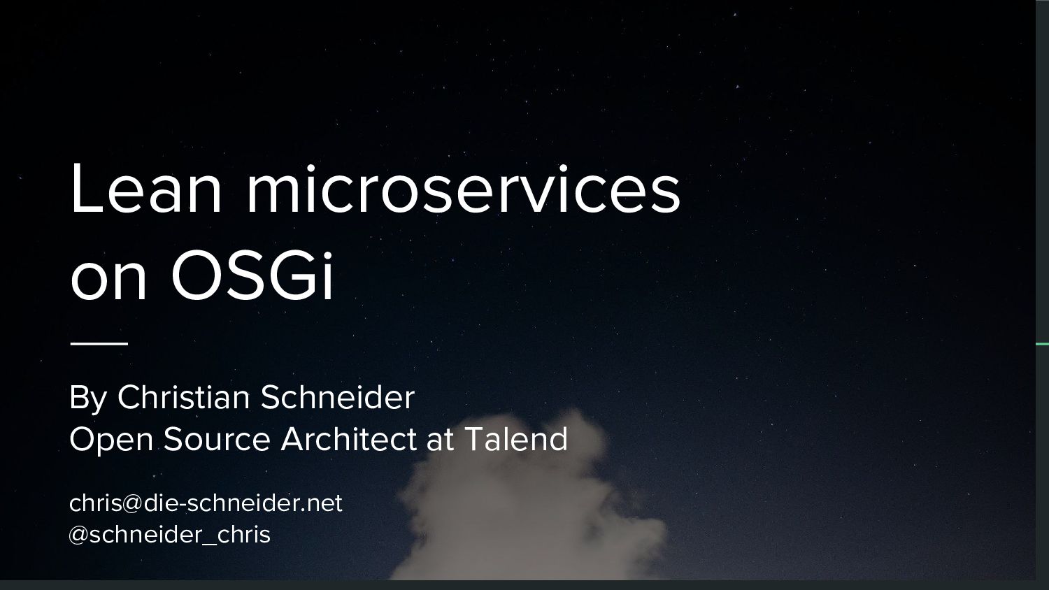 Lean microservices using OSGi - Speaker Deck