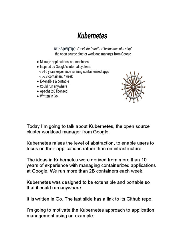 Managing containerized applications - Speaker Deck