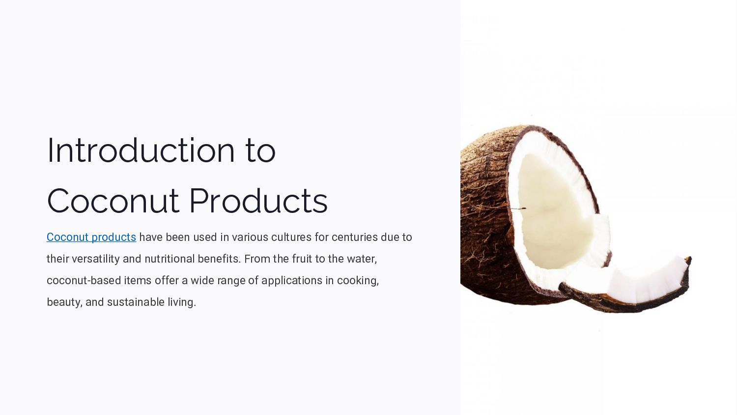 Coconut Product - Speaker Deck