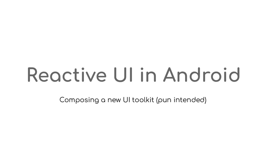 Reactive UI in Android (Jetpack compose) - Speaker Deck