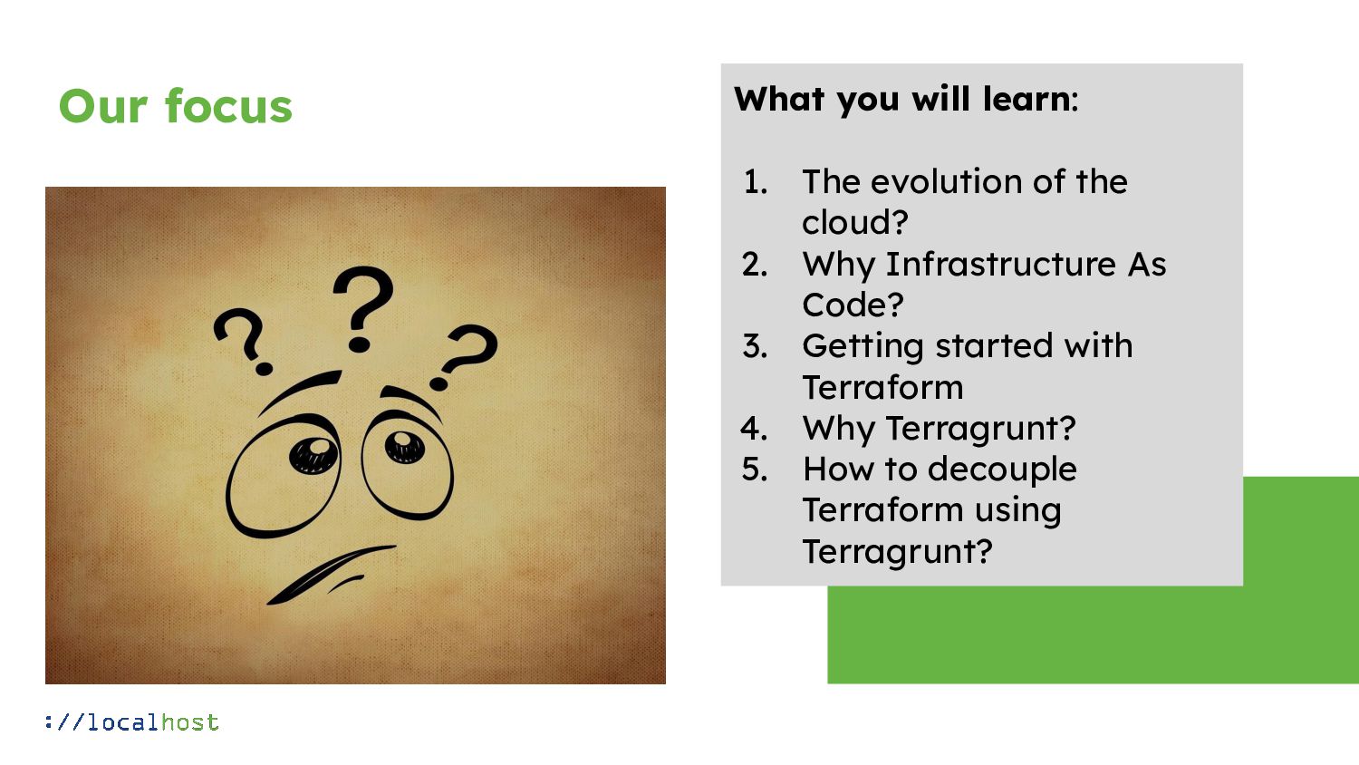 Decoupling Terraform using Terragrunt (Localhost 2022 Talk) - Speaker Deck