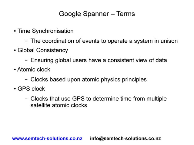 An introduction to Google Spanner - Speaker Deck