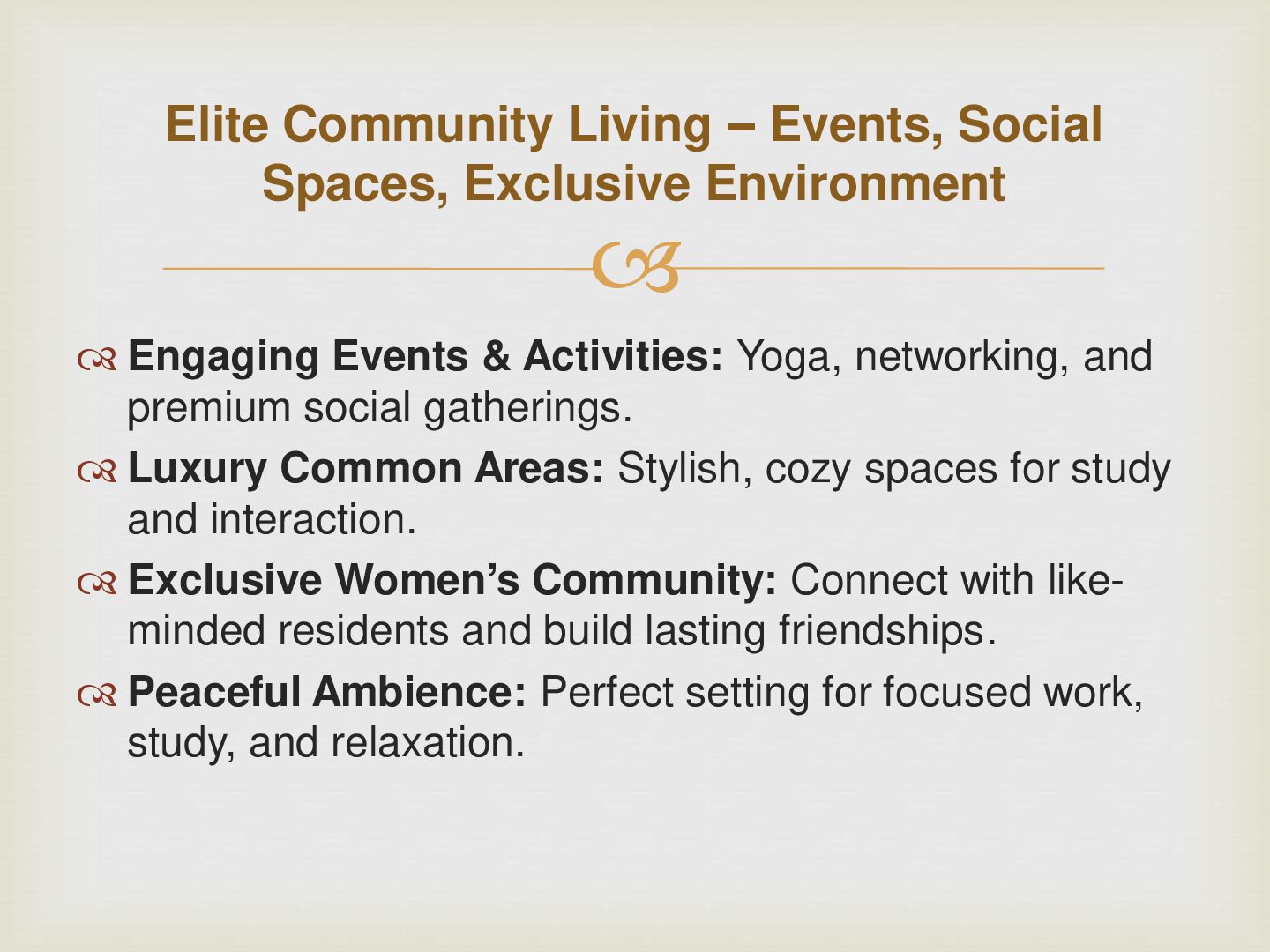 Discover Premium Living – Infinity Living Hostel Presentation - Speaker ...