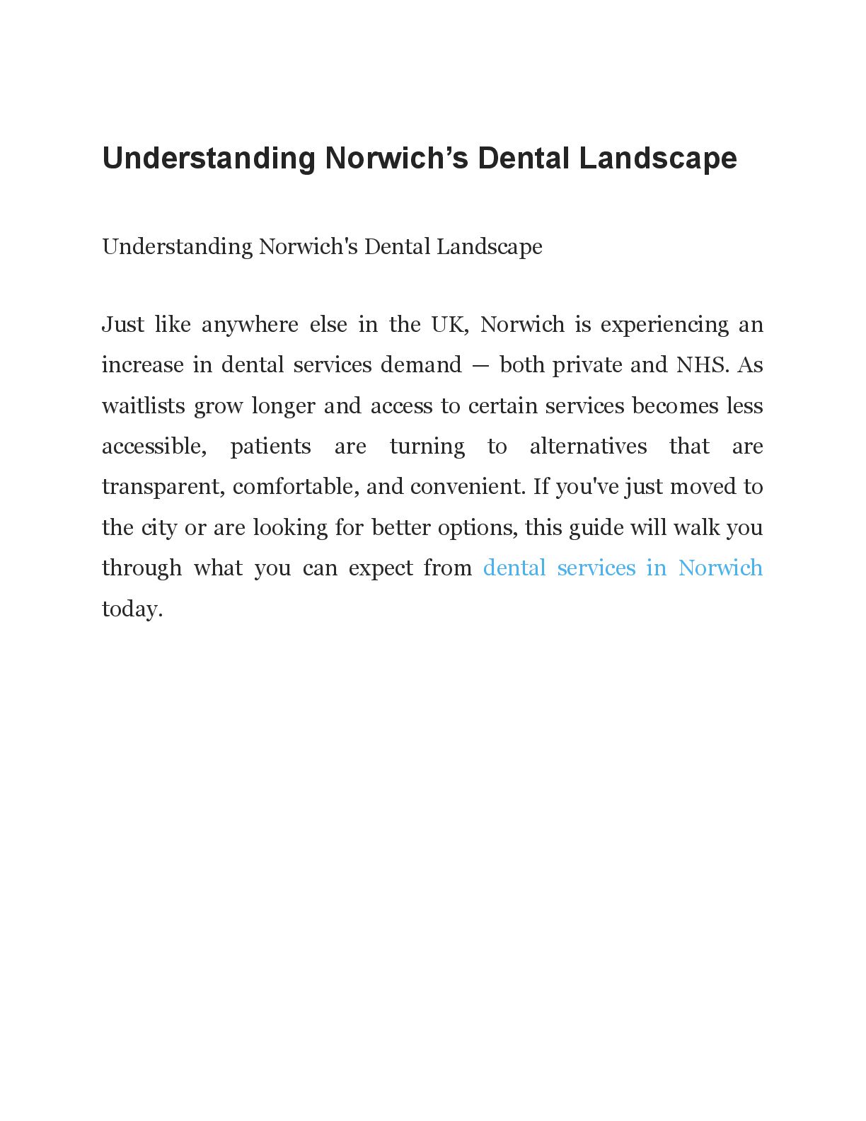 Understanding Norwich’s Dental Landscape - Speaker Deck