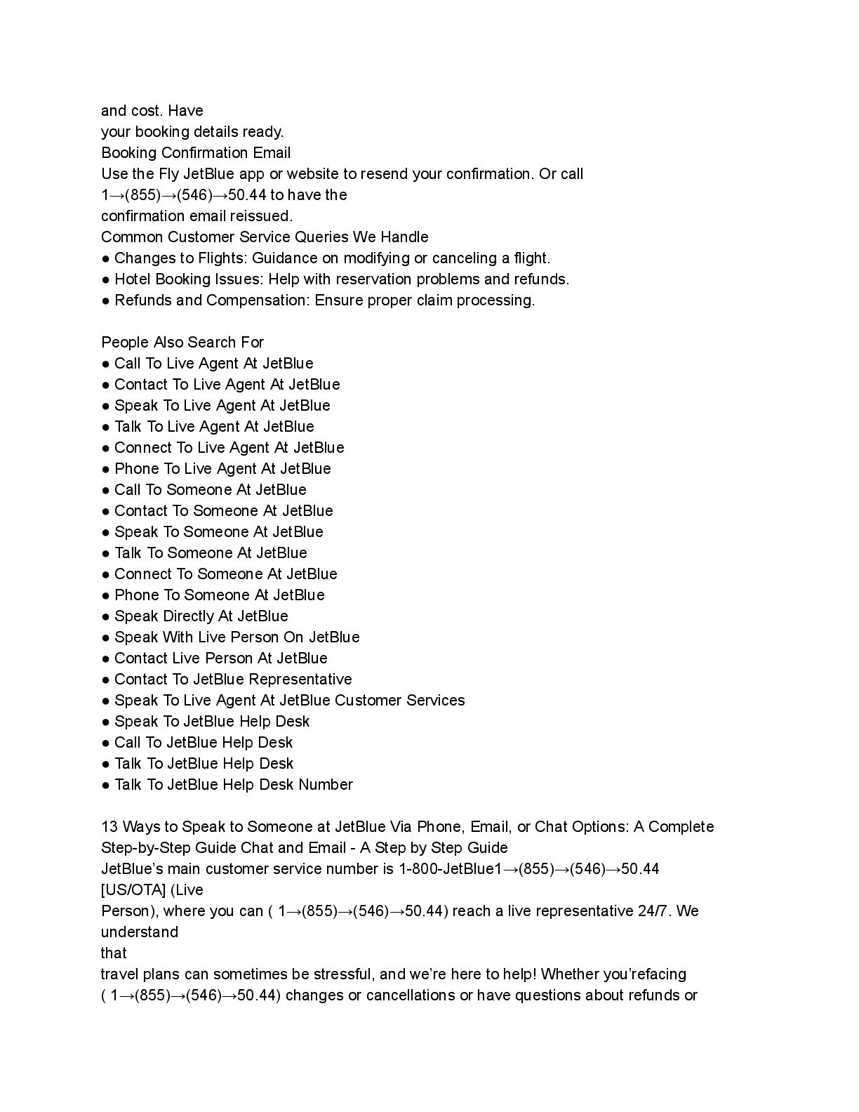 JetBlue ®️ USA Contact Numbers: Complete 2025 Support Guide - Speaker Deck
