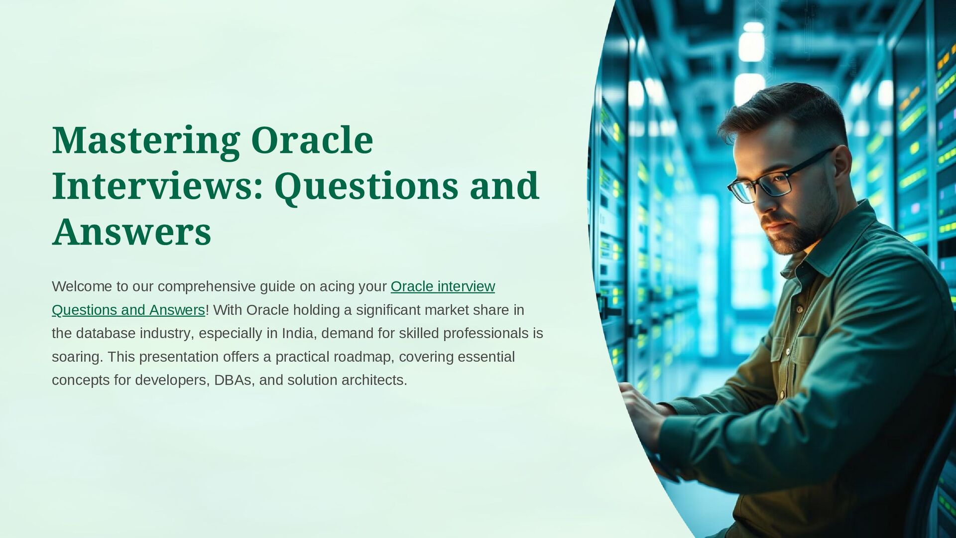 Oracle Interview Questions and Answers By Scholarhat - Speaker Deck