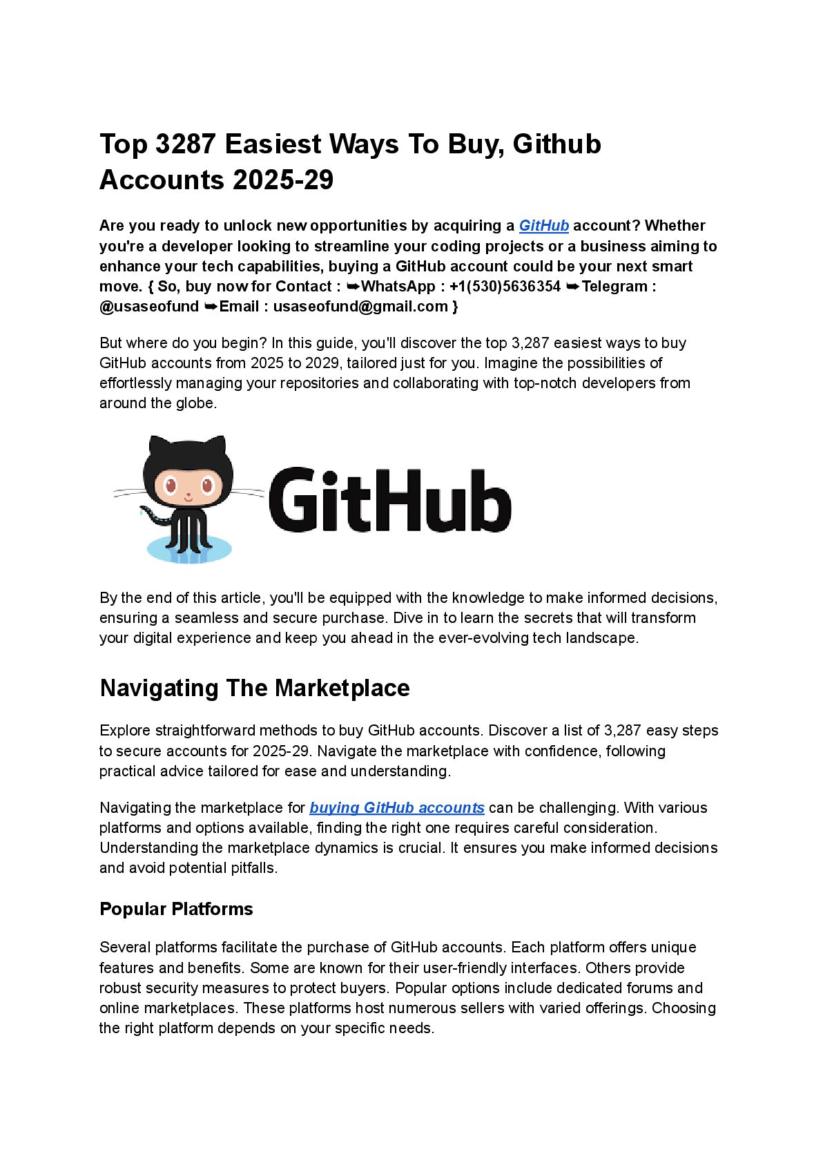 Top 3287 Easiest Ways To Buy, Github Accounts 2025-29 - Speaker Deck