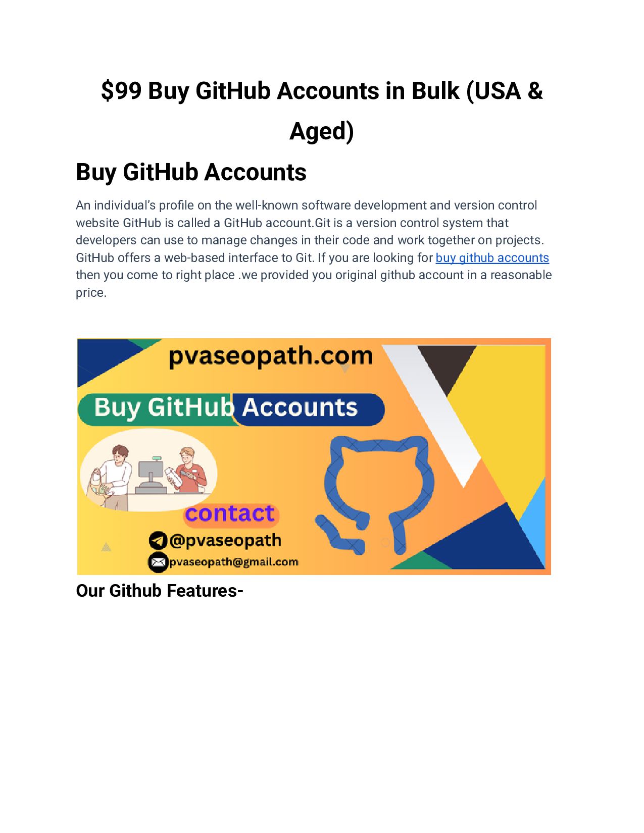 _99_Buy_GitHub_Accounts_in_Bulk__USA___Aged_.pdf - Speaker Deck