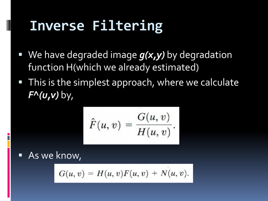 Inverse Wiener Filtering Image Processing Speaker Deck Inverse Wiener Filtering Image Processing Speaker Deck