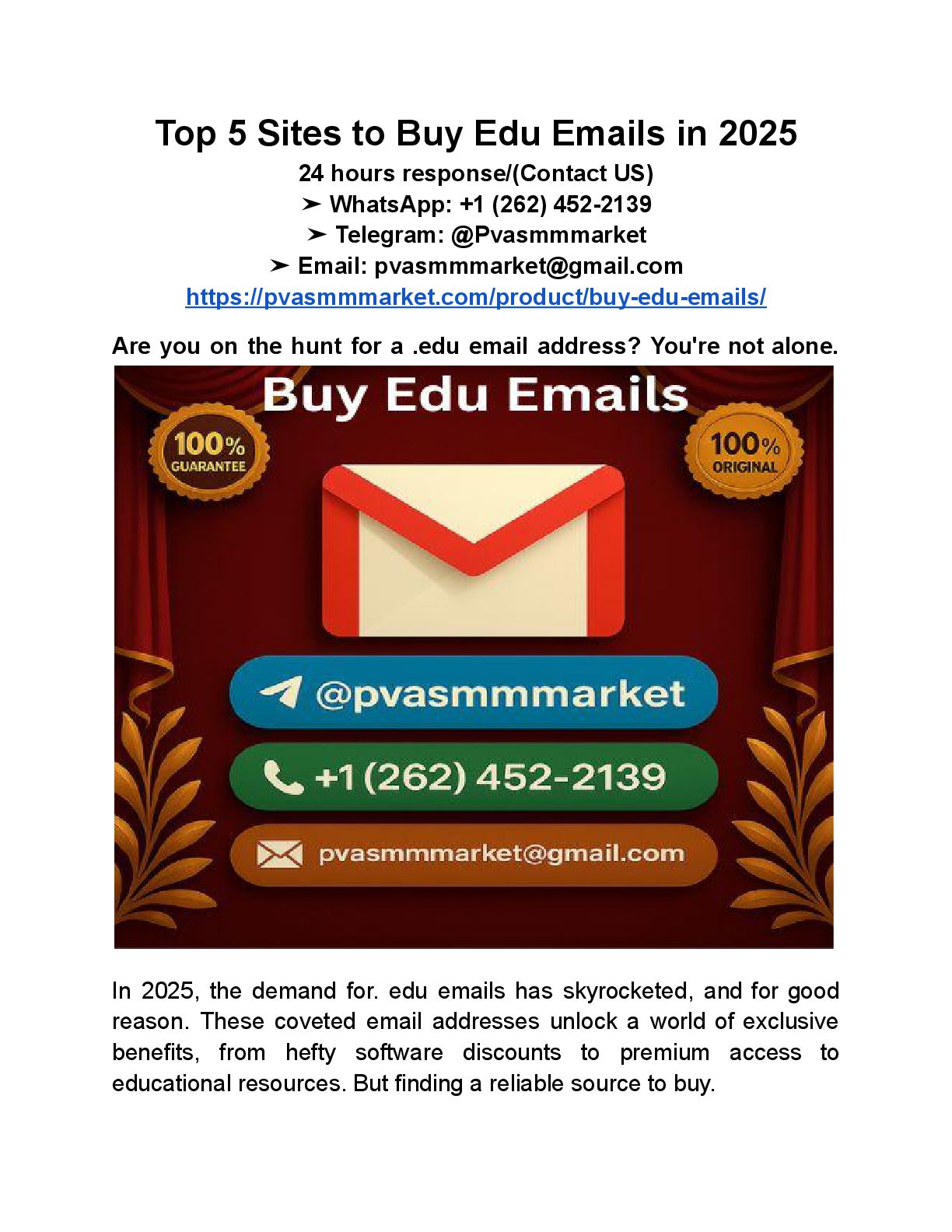 Top 5 Sites to Buy Edu Emails in 2025 - Speaker Deck
