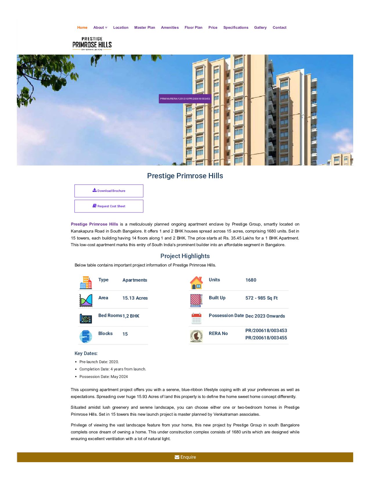 Prestige Primrose Hills - Speaker Deck