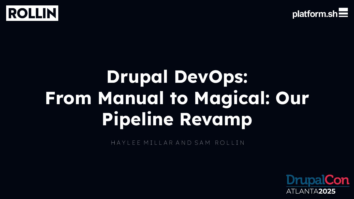 From Manual to Magical: Our pipeline revamp - Speaker Deck