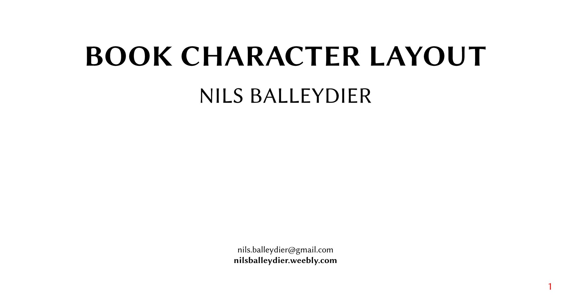 Book Character Layout - Speaker Deck