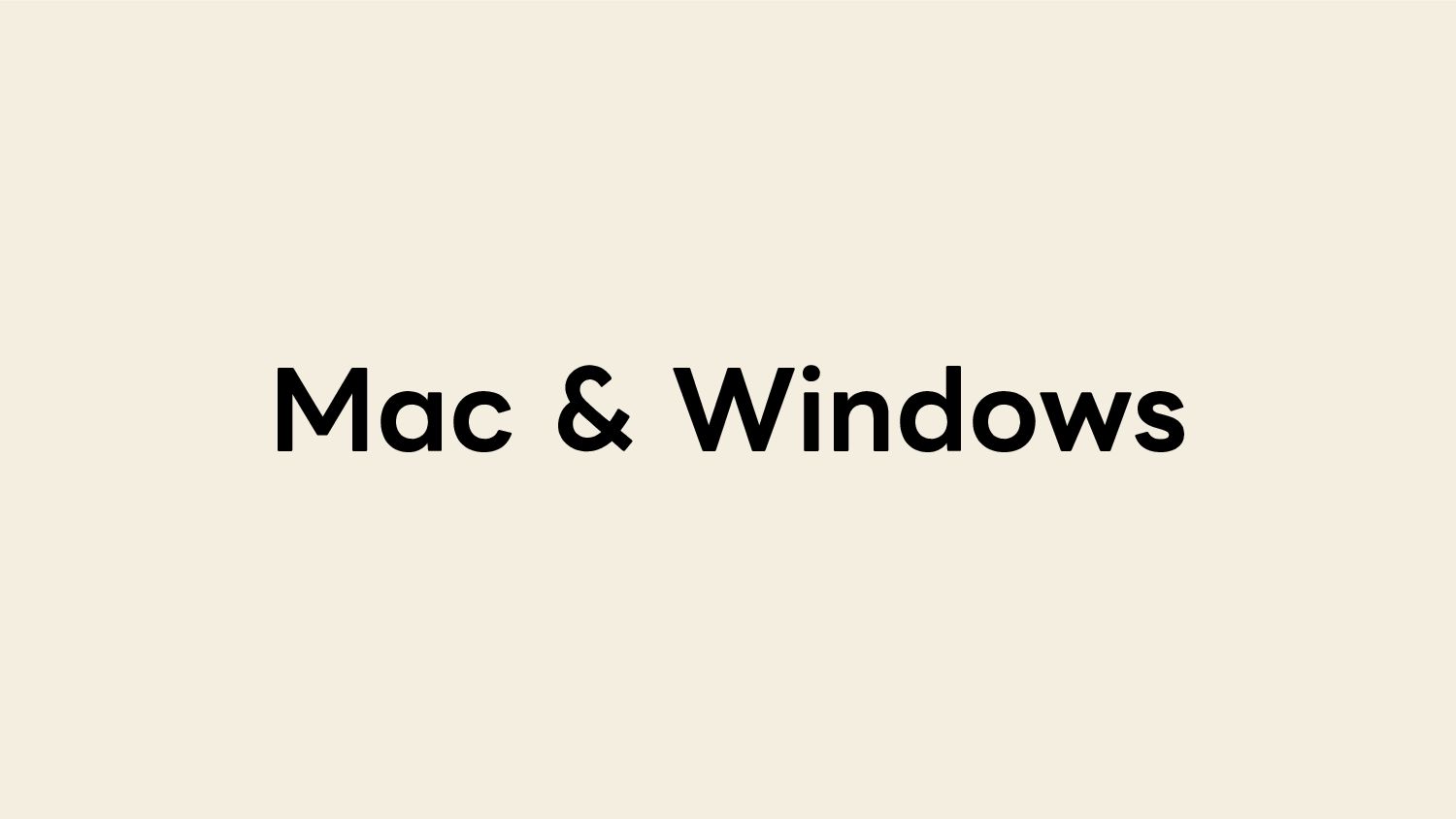 Mac & Windows - Speaker Deck