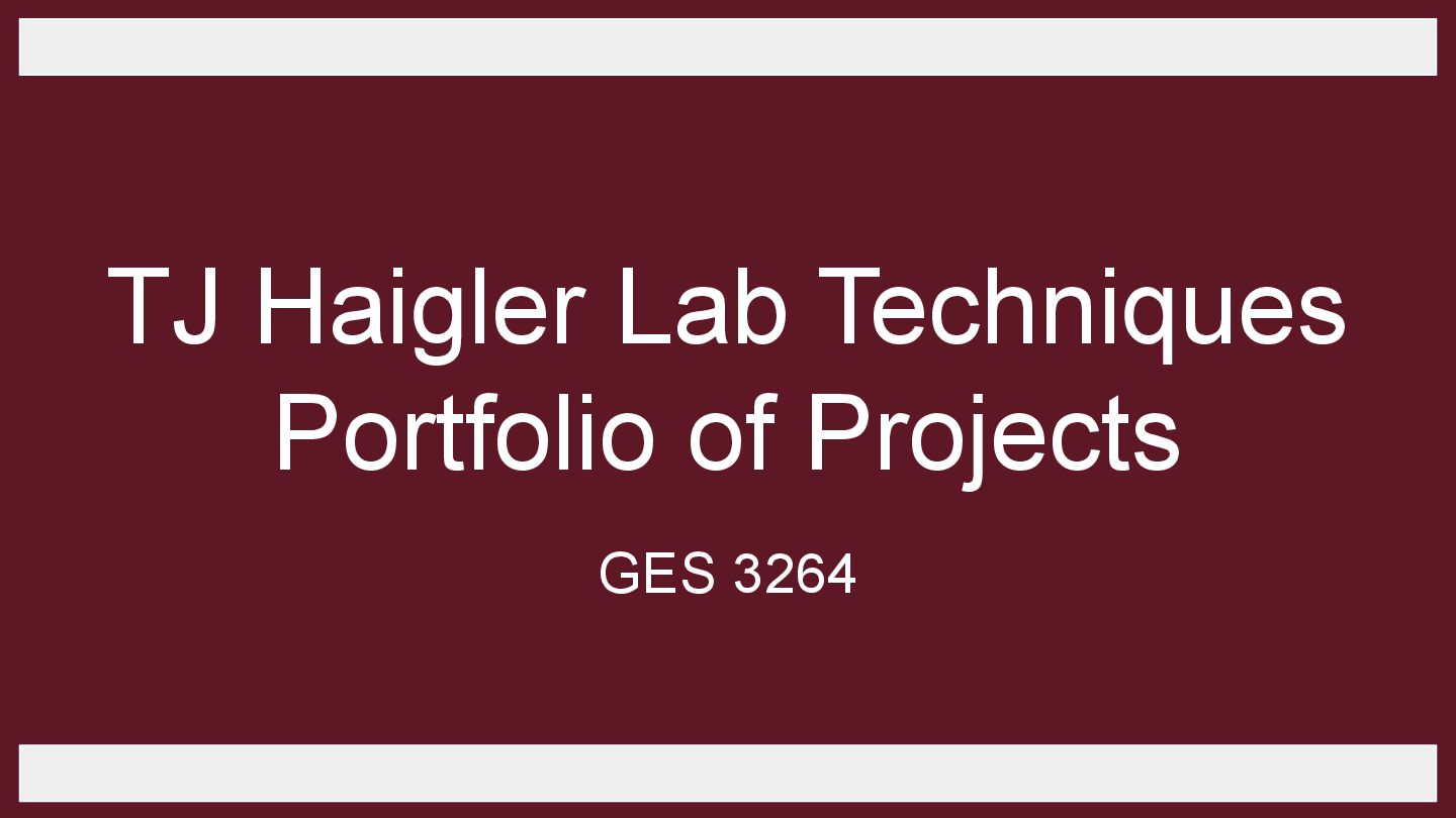 Lab Techniques Project Slideshow - Speaker Deck