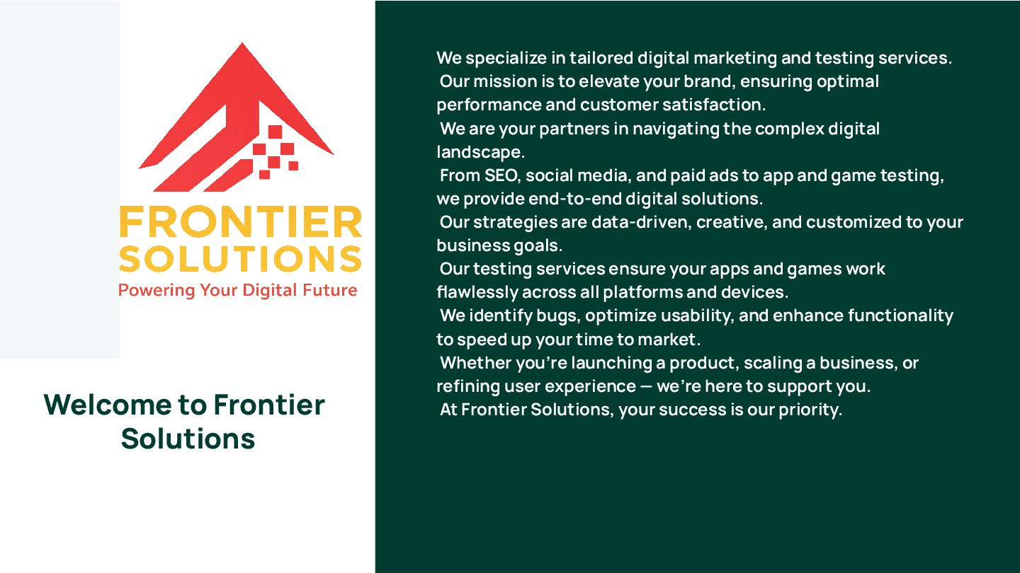 Frontier solutions - Speaker Deck