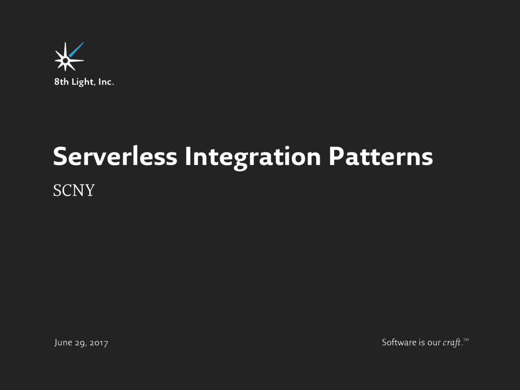 Serverless Integration Patterns - Speaker Deck