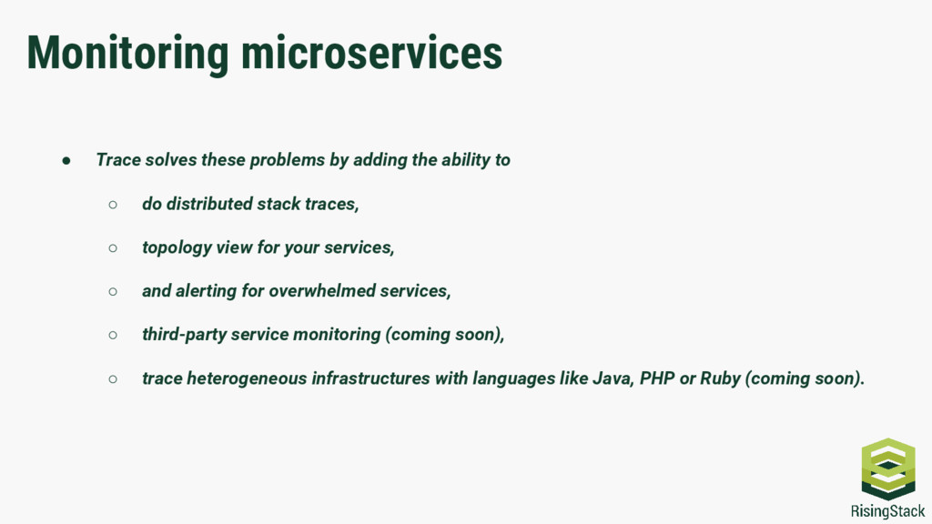 Trace by RisingStack - Monitoring Microservices - Speaker Deck