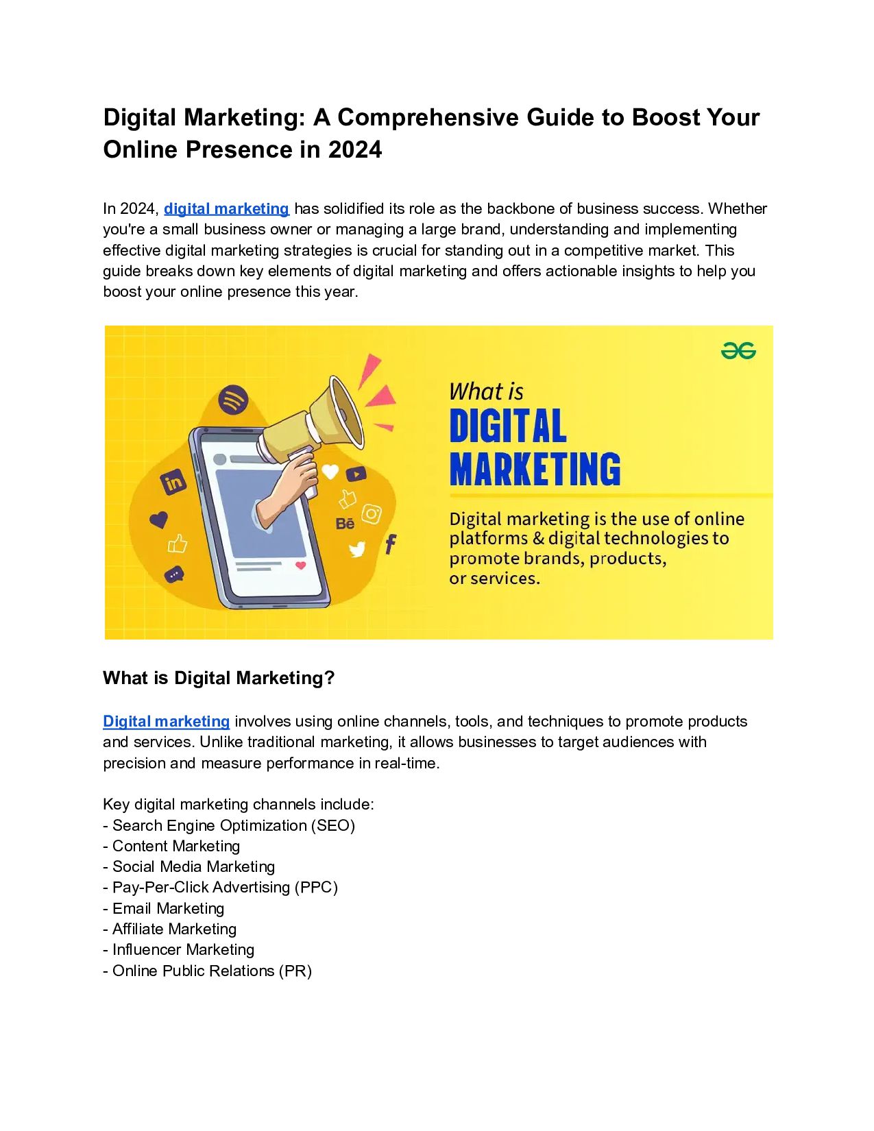Digital Marketing: A Comprehensive Guide to Boost Your Online Presence ...