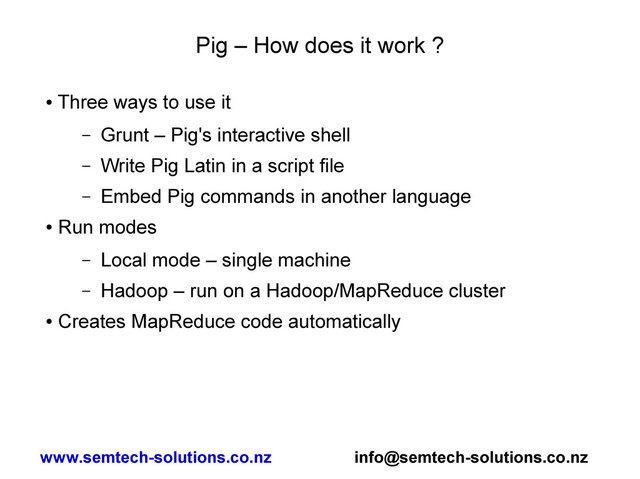 An Introduction to Apache Pig - Speaker Deck