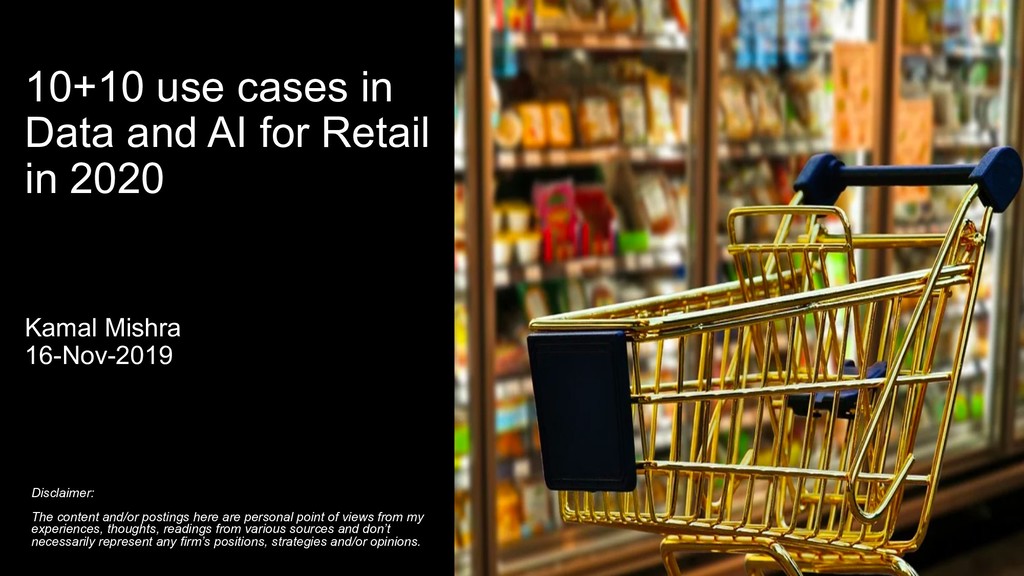 10+10 use cases in Data and AI for Retail in 2020 - Speaker Deck