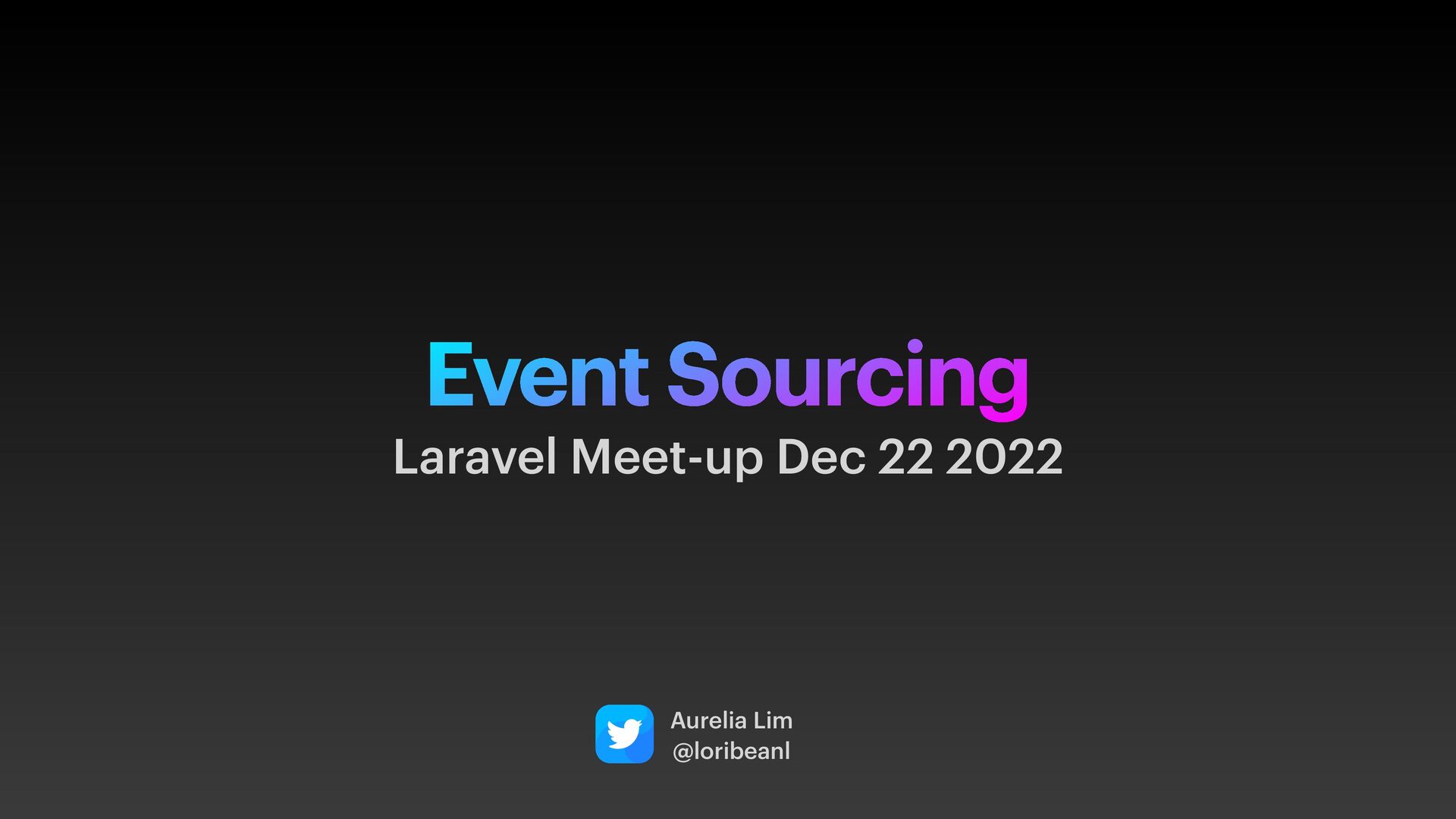 Laravel Event Sourcing - Speaker Deck