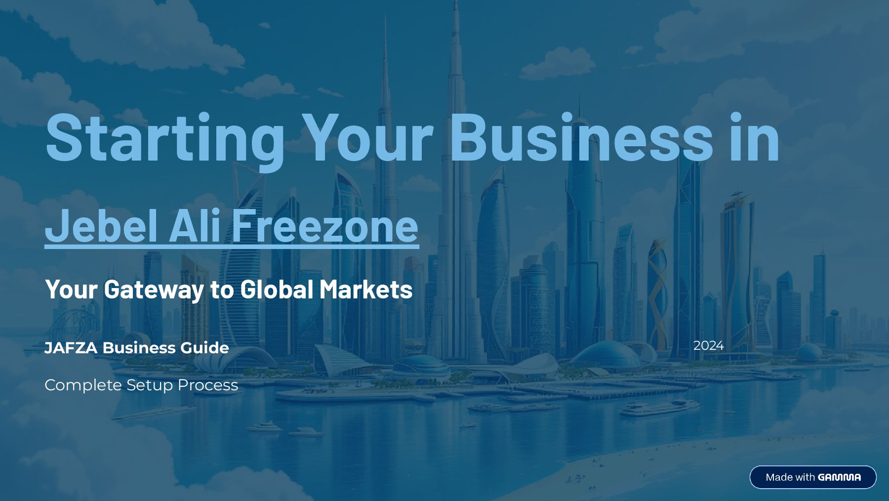 Jebel Ali Freezone – The Gateway to Global Markets and Zero-Tax Business in Dubai - Speaker Deck
