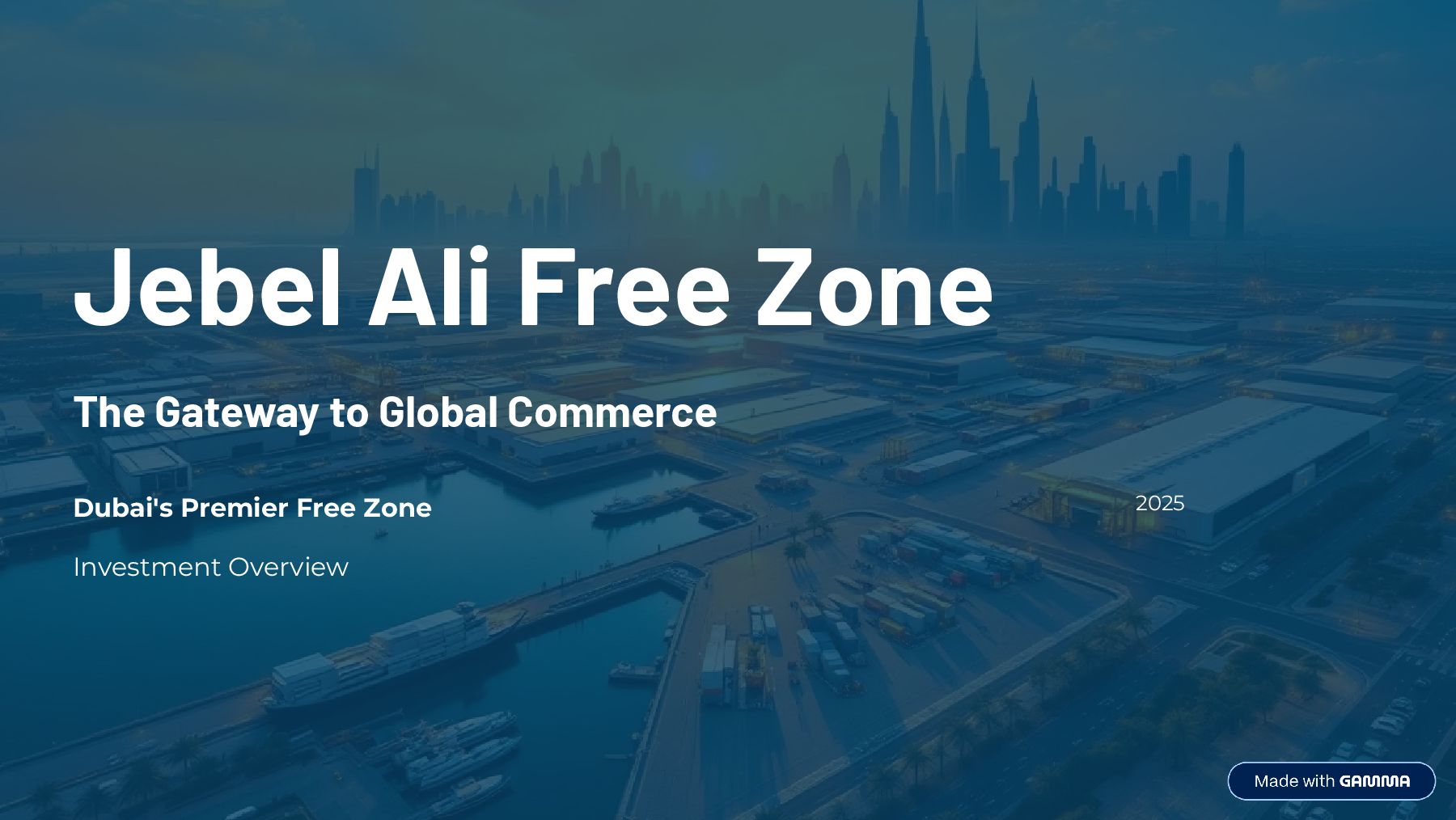 Why Jebel Ali Freezone Is the Gateway to Global Commerce and FDI Growth - Speaker Deck
