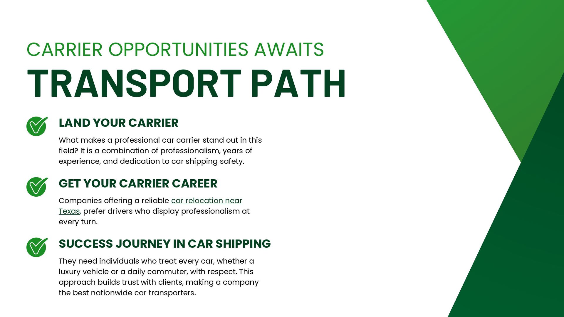 A Car Moving to Another State - Carrier Driver Qualifications - Speaker ...
