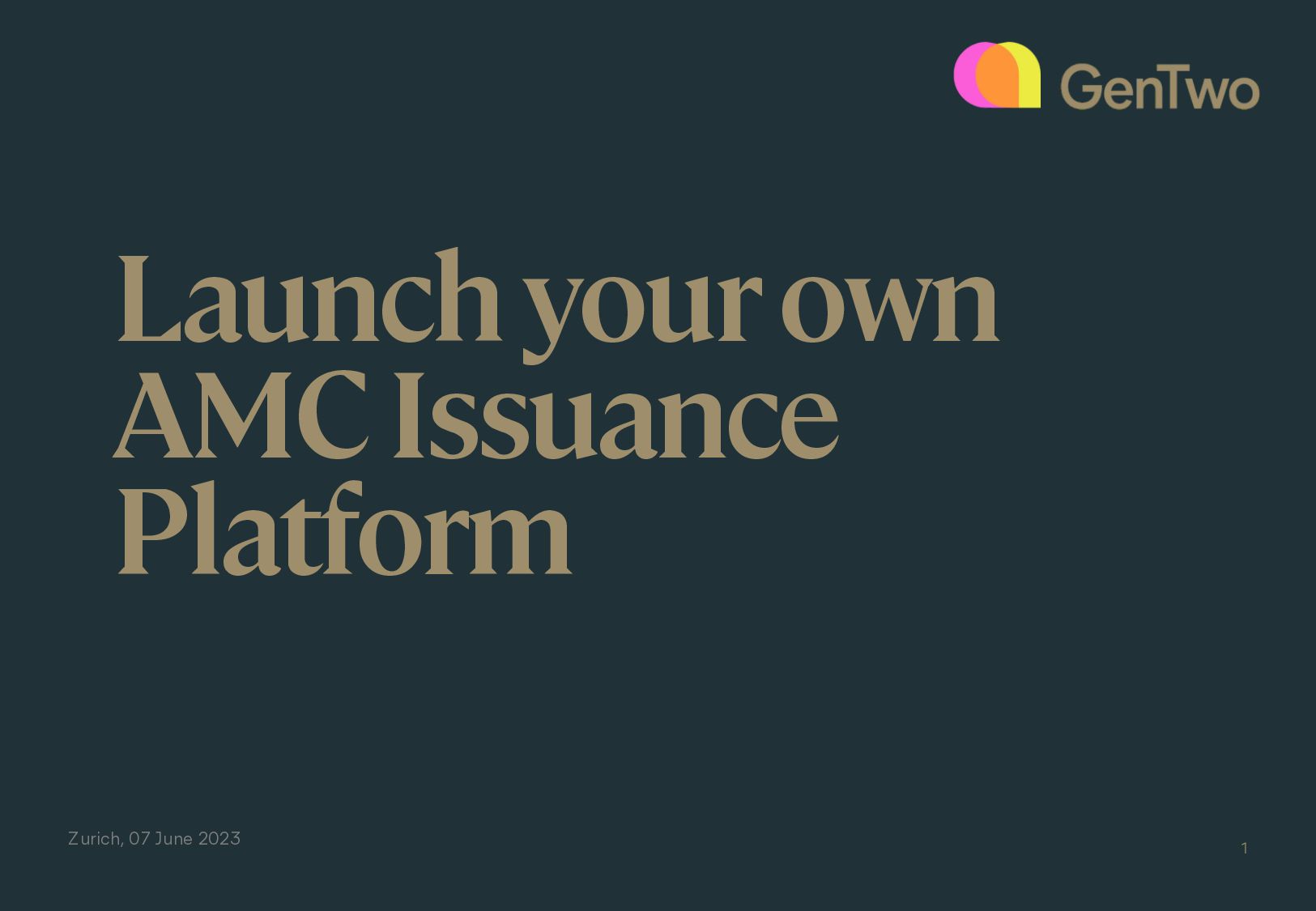 Launch your own AMC Issuance Platform - Speaker Deck