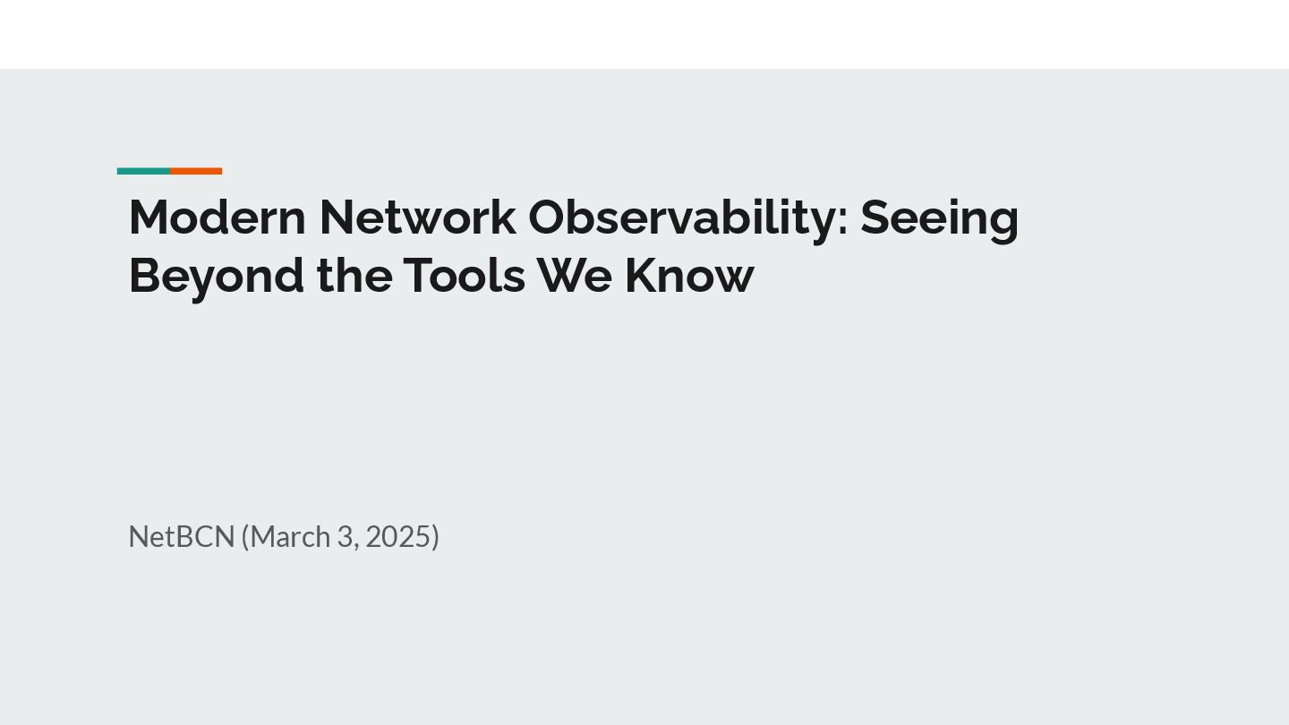 Modern Network Observability - Speaker Deck
