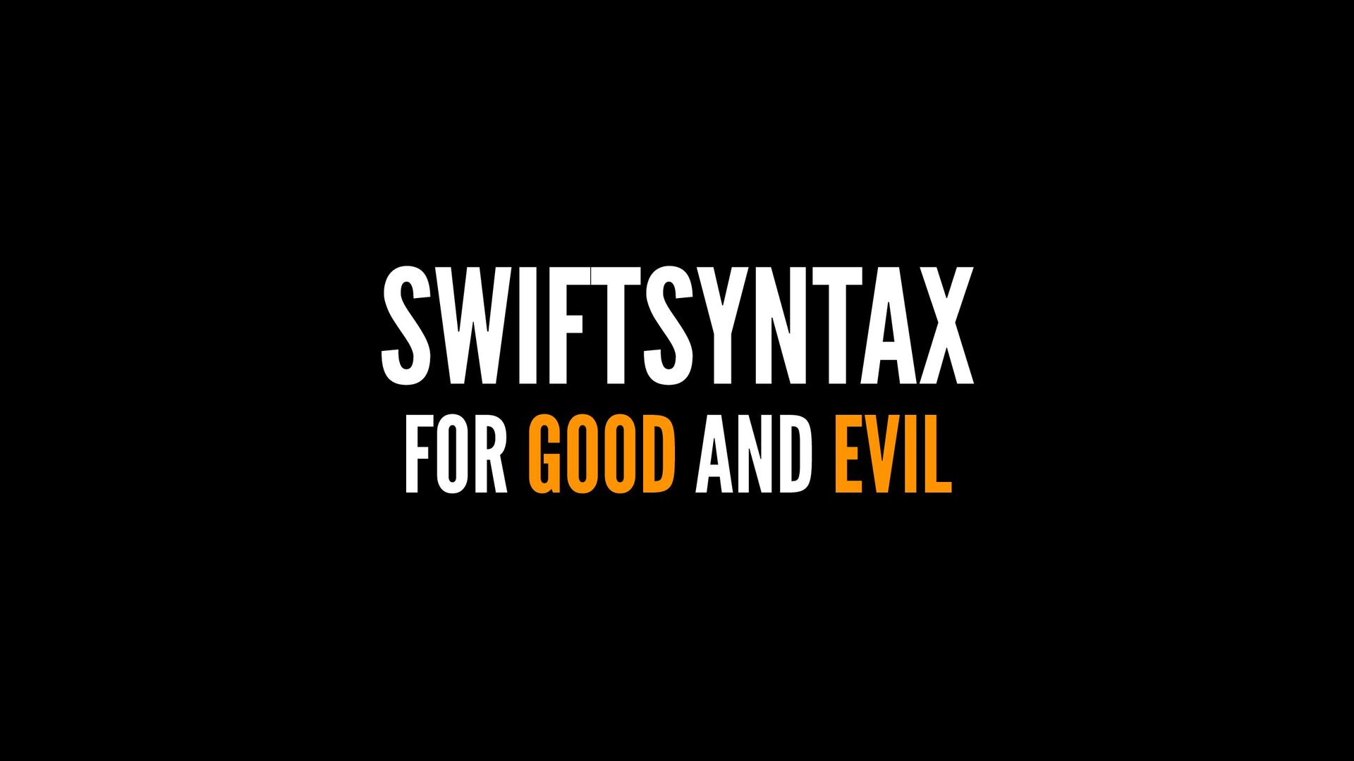SwiftSyntax: for Good and Evil - Speaker Deck