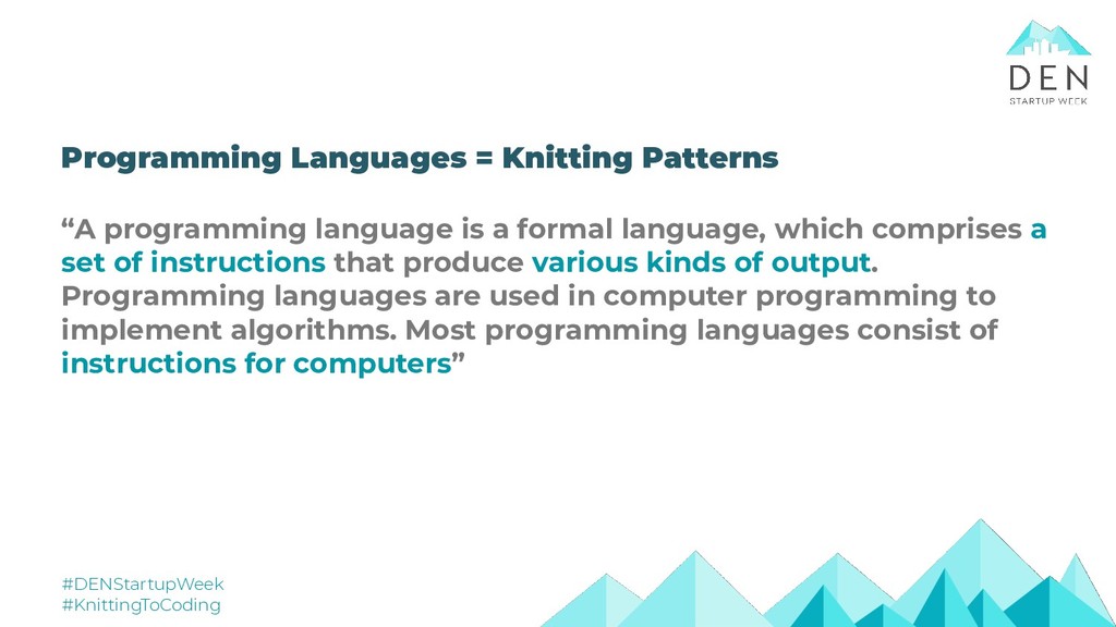 A Binary Transformation from Knitting to Coding - Speaker Deck