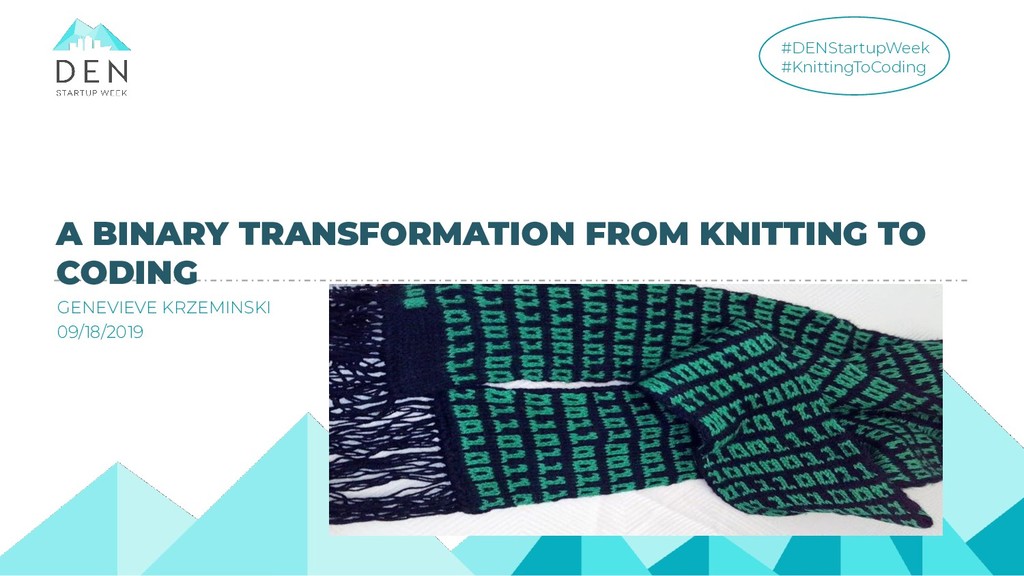 A Binary Transformation from Knitting to Coding - Speaker Deck