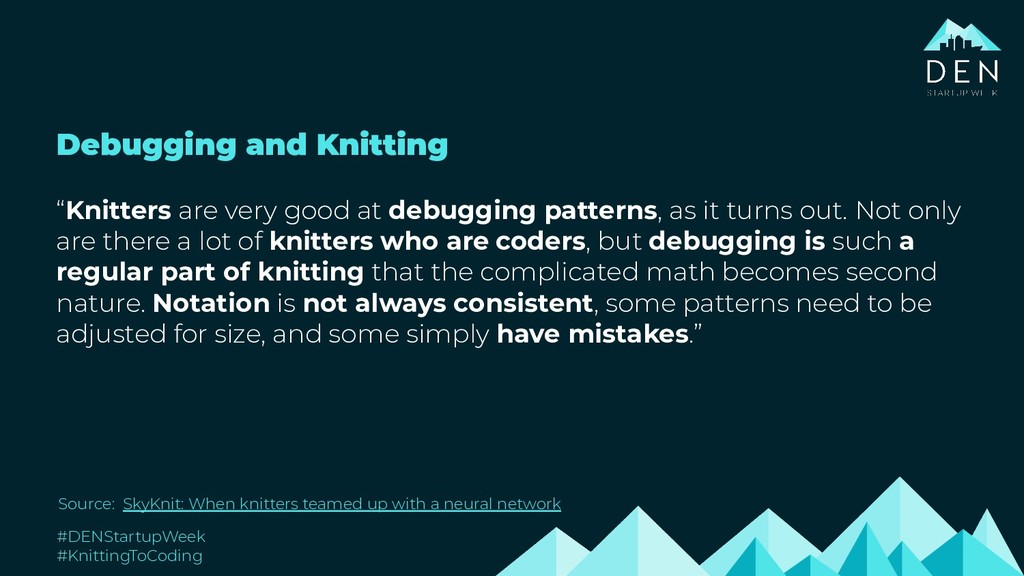 A Binary Transformation from Knitting to Coding - Speaker Deck