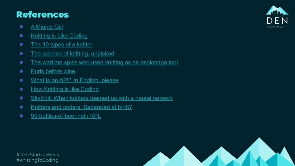 A Binary Transformation from Knitting to Coding - Speaker Deck