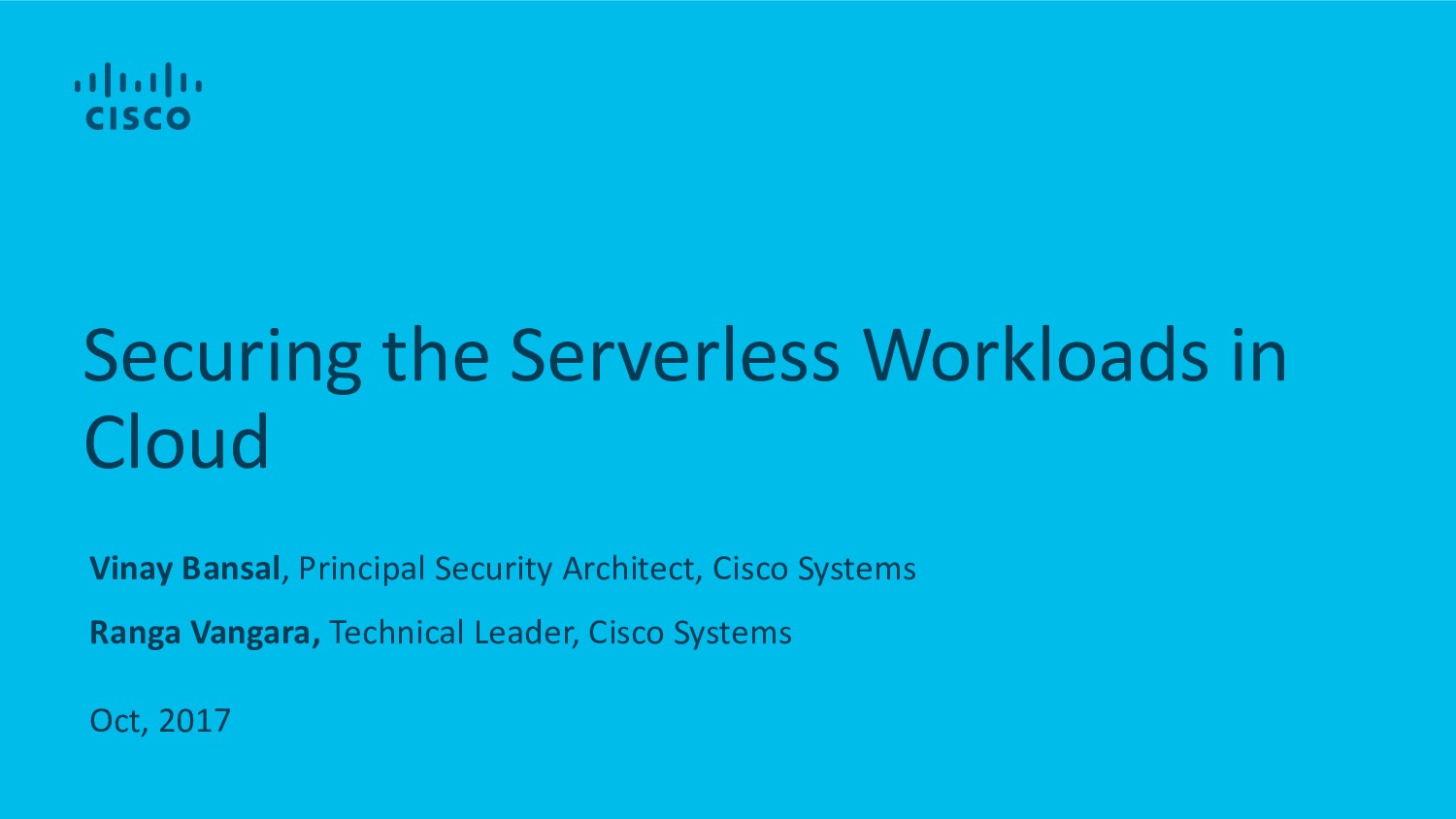 Serverless Security by Ranga Vangara - Speaker Deck