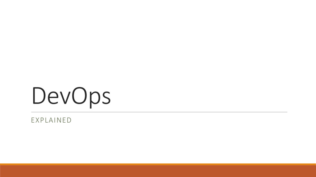 DevOps Explained - Speaker Deck