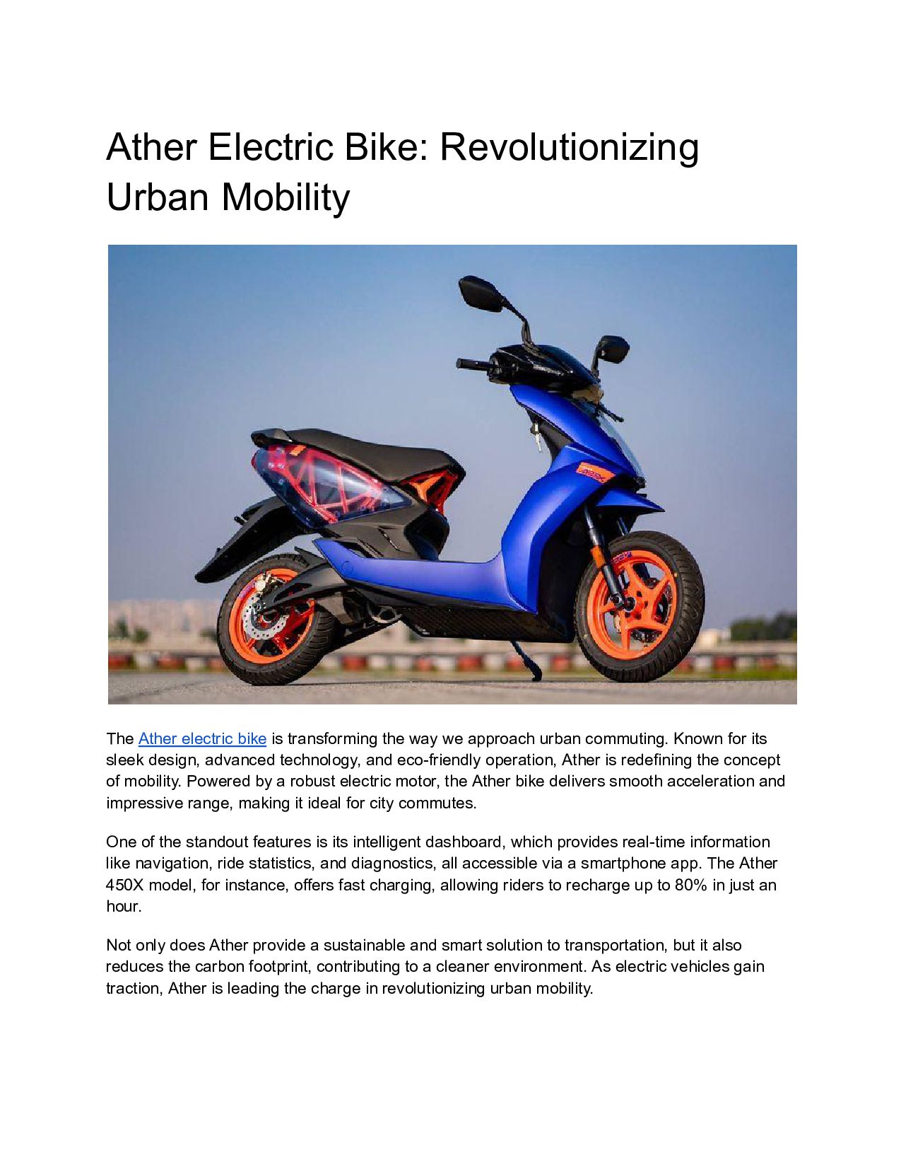 Ather electric scooter - Speaker Deck