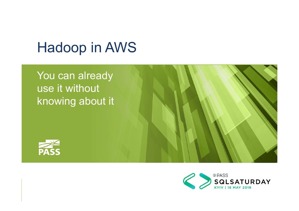 Hadoop in AWS - Speaker Deck
