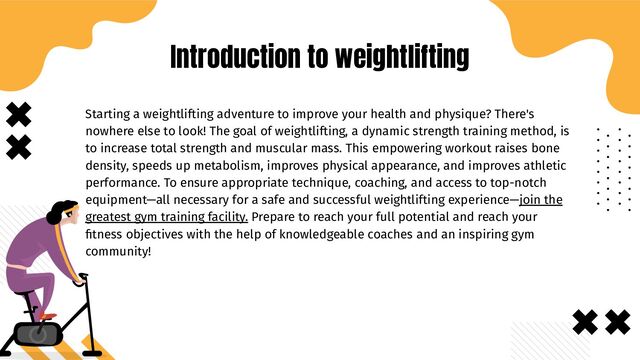 “Guide to Weightlifting for Beginners” - Speaker Deck