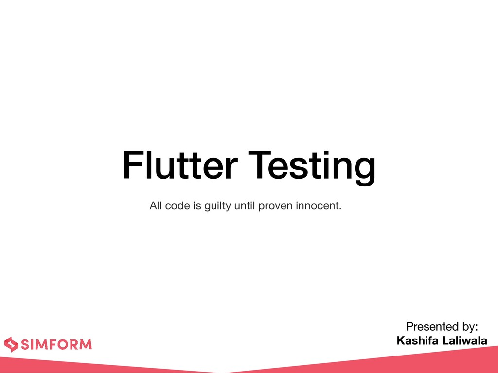 Flutter Testing Speaker Deck