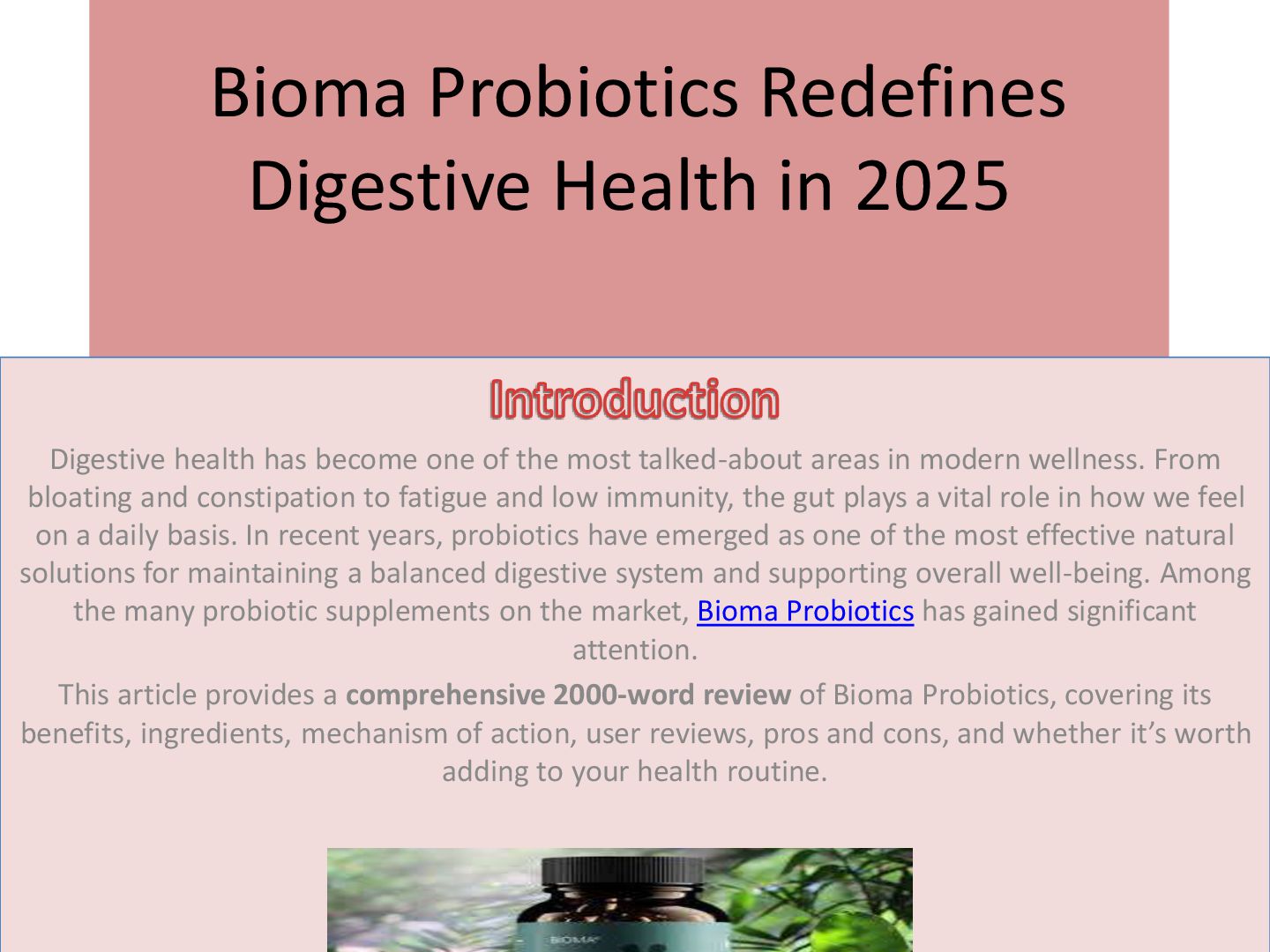 Bioma Review 2025: Weight Loss Probiotic or Just Another Scam ...