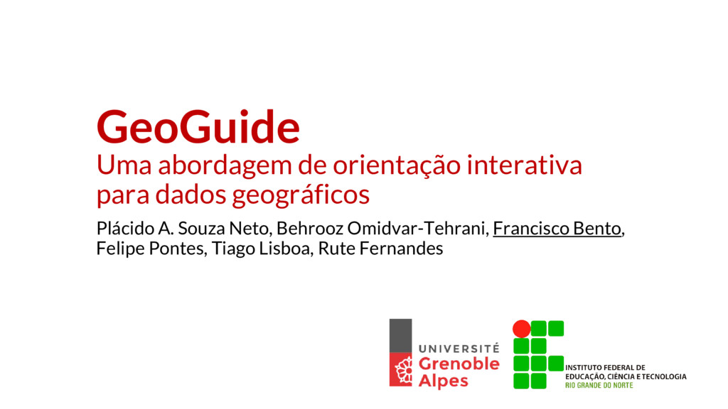 GeoGuide - Uma abordagem de orientação interativa para dados ...