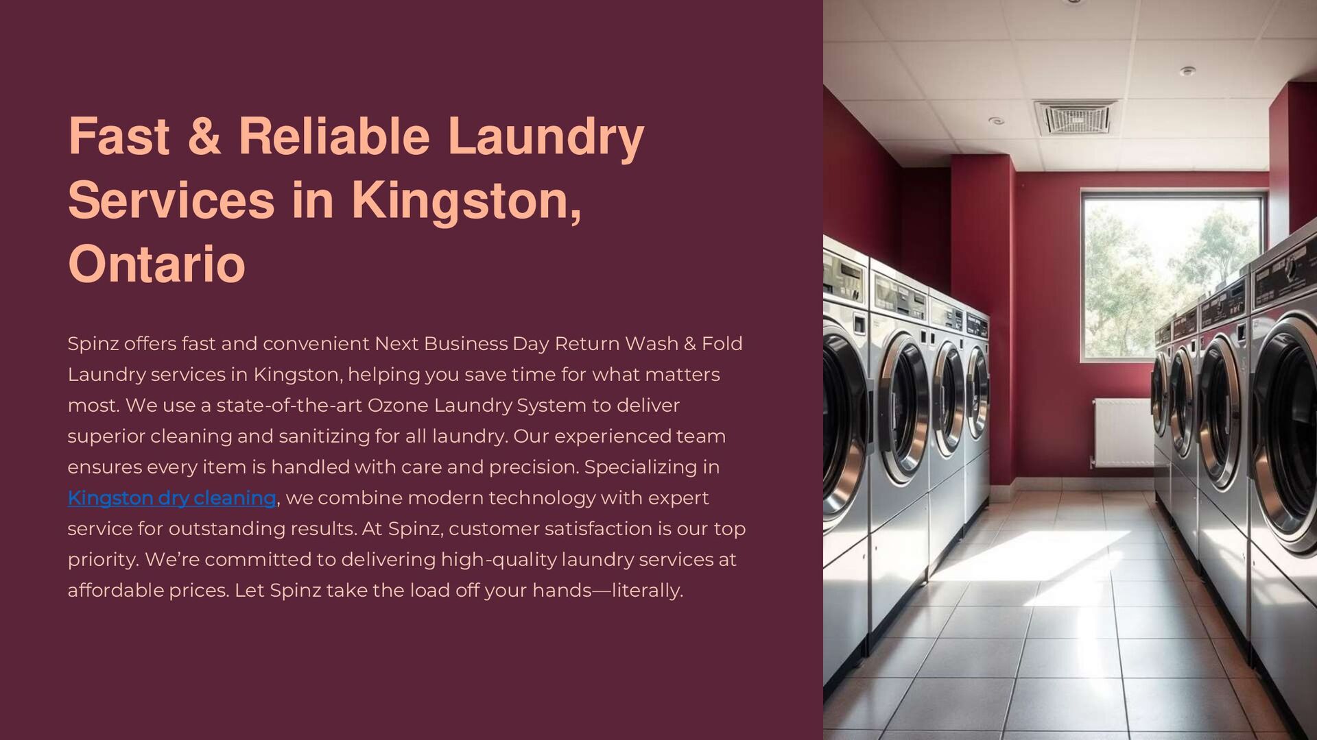 Kingston laundry services - Speaker Deck